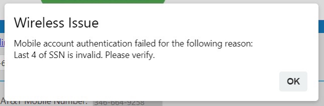 The last 4 of my customer's SSN is not working? – SARA Plus
